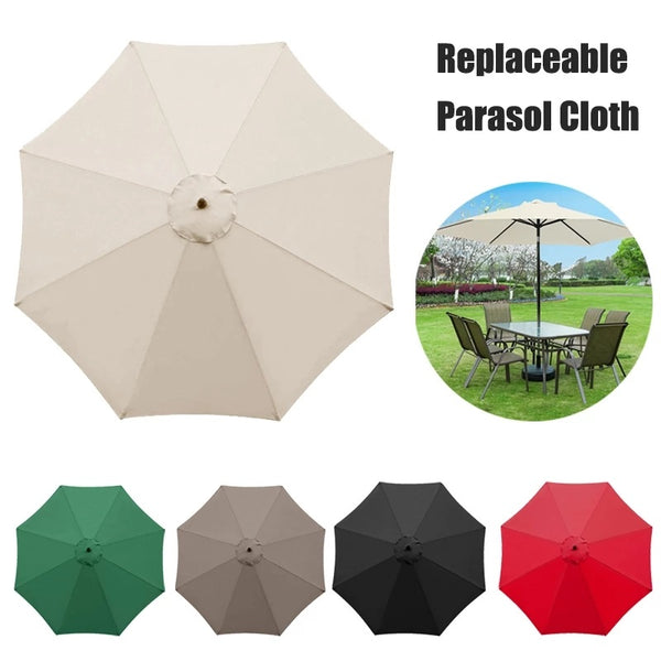 Patio Umbrella Replacement Parasol Canopy Cover, Round Outdoor Parasol ...