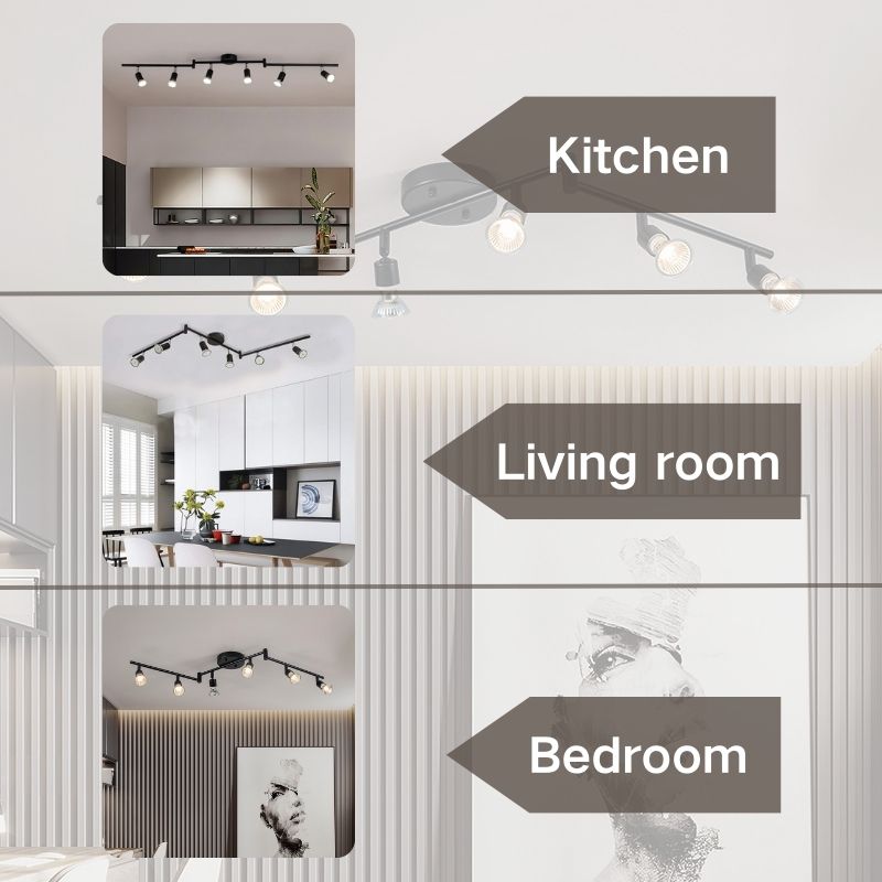 LED Ceiling Spot Light Bar, Foldable Ceiling Track Light, Rotatable ...