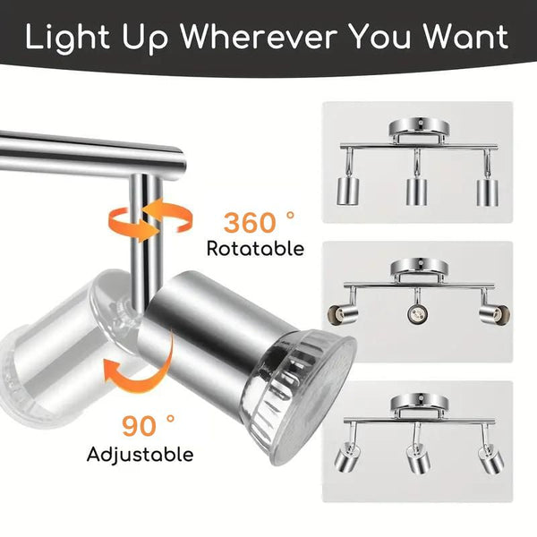 LED Ceiling Spot Light Bar, Foldable Ceiling Track Light, Rotatable ...