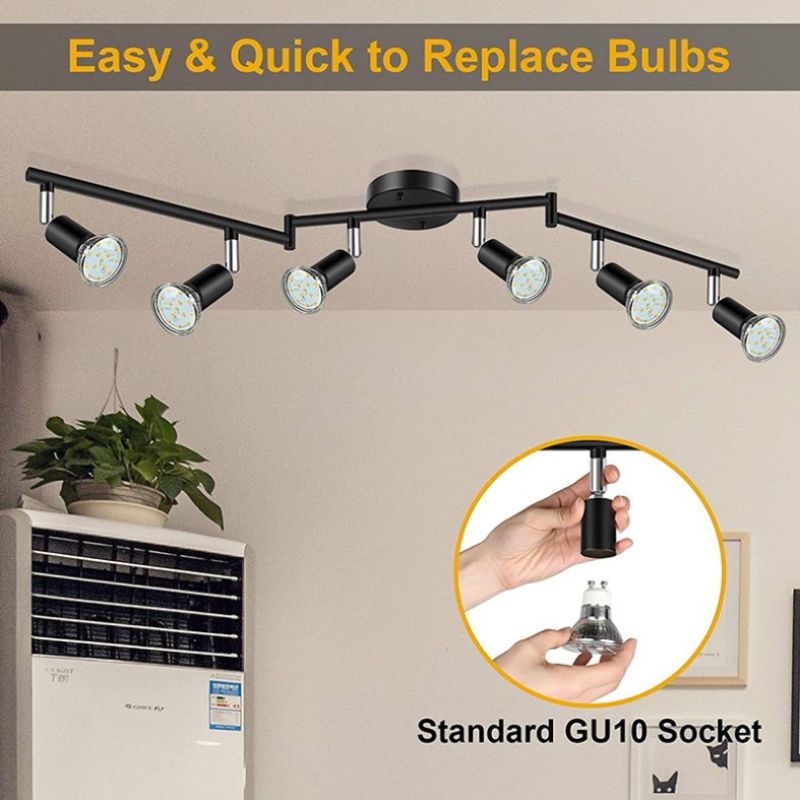 LED Ceiling Spot Light Bar, Foldable Ceiling Track Light, Rotatable ...