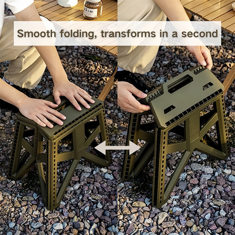 Outdoor Plastic Folding Step Stool, Portable Folding Stool for Camping ...