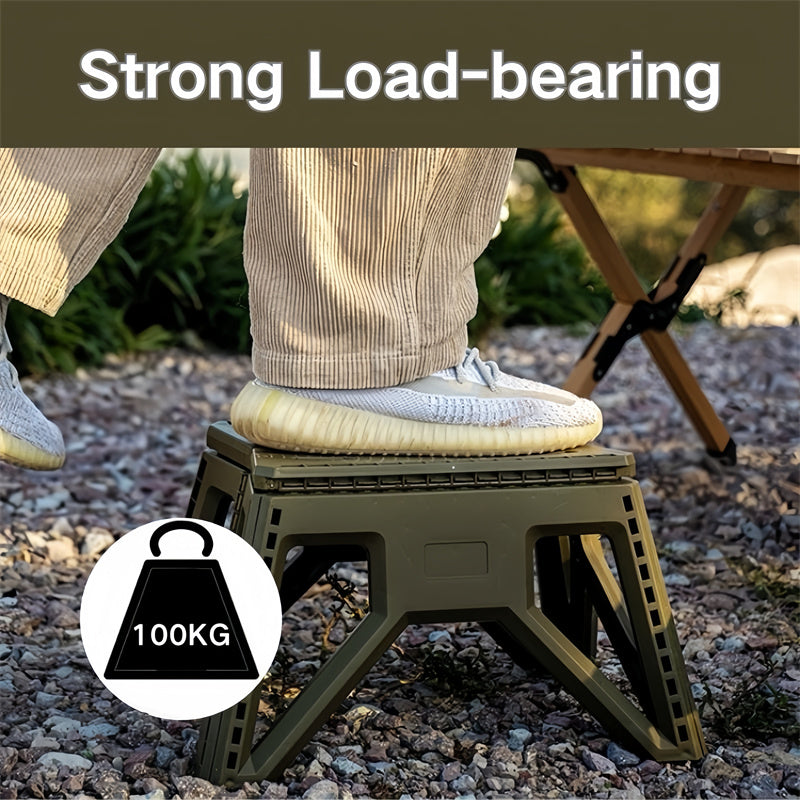 Outdoor Plastic Folding Step Stool, Portable Folding Stool for Camping ...