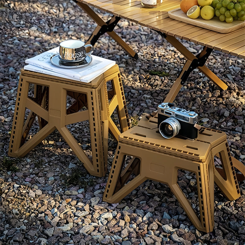 Outdoor Plastic Folding Step Stool, Portable Folding Stool for Camping ...