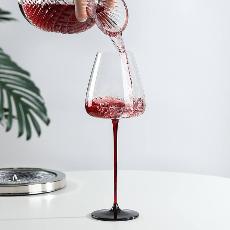 360°Rotating Crystal Wine Decanter, Spinning Wine Carafe, Glass Wine ...