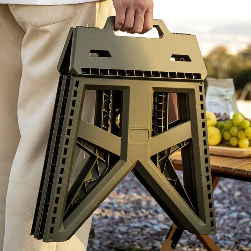 Outdoor Plastic Folding Step Stool, Portable Folding Stool for Camping ...