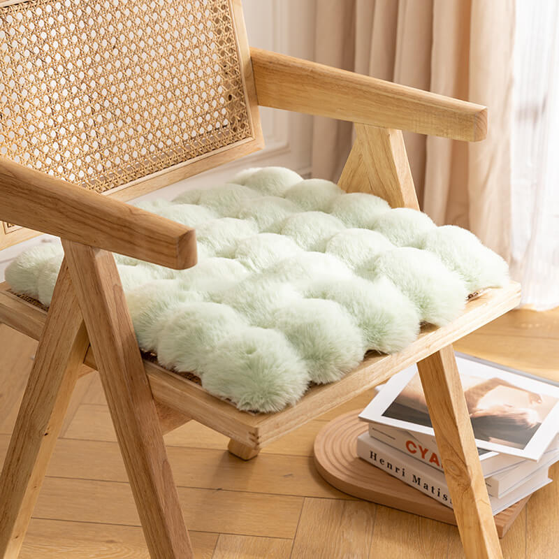 Anti-slip Faux Fur Chair Cushions, Seat Cushions for Dining Chair ...
