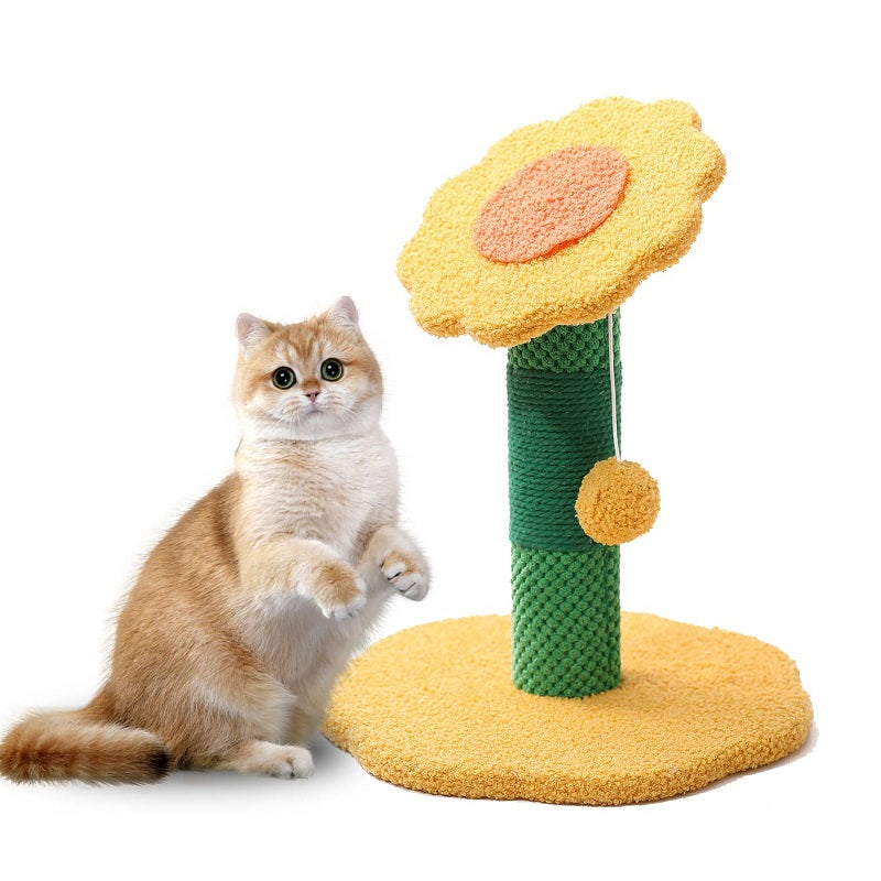 Small Cat Tree, Flower Cat Tower with Scratching Post, Sisal Scratcher ...