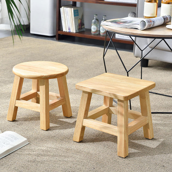 Multi-functional Small Wooden Stool, Round Wooden Stool, Wood Stool for ...