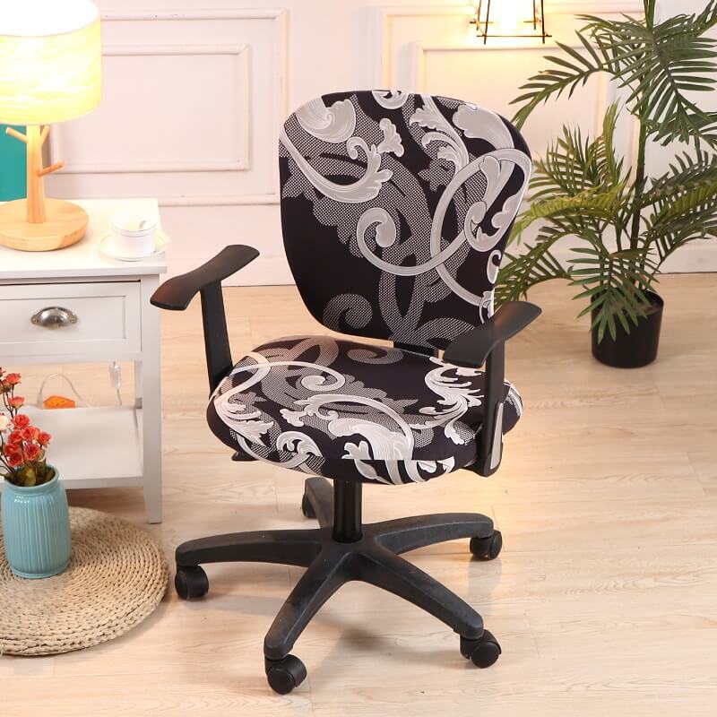 Removable Washable Office Chair Cover-Universal Miracle Magic Easy Fit ...