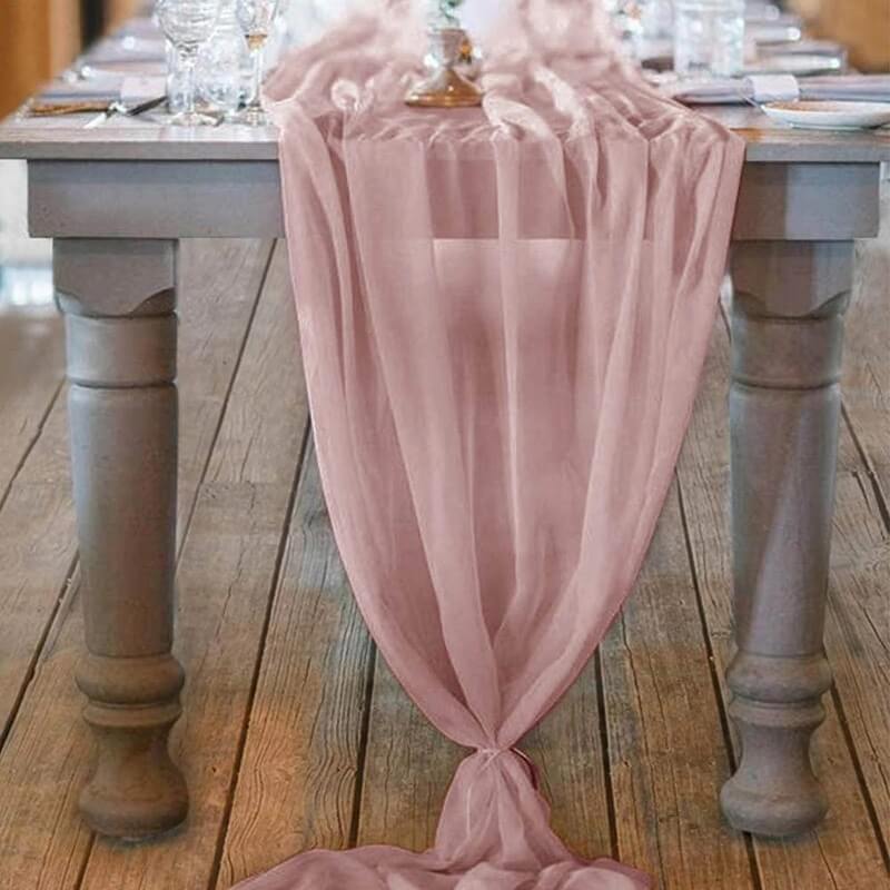 Chiffon Table Runner Extra Long Boho Wedding Table Runners 10ft/27x120 ...