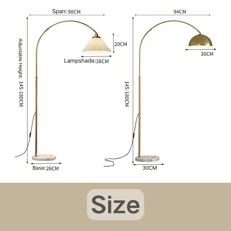 Metal Arc Floor Lamps for Living Room, Modern Standing Floor Lamps with ...