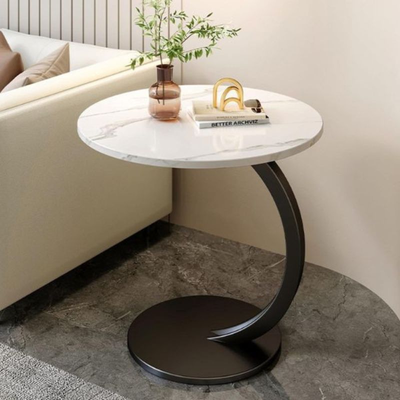 C-shaped Round Edge Coffee Table, Indoor Bedside Table Furniture for ...