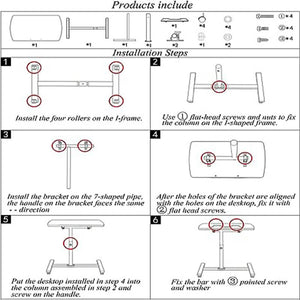 Adjustable Overbed Table, Foldable Hospital Bed Table, Overchair Table ...