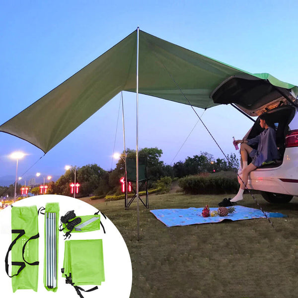 Waterproof Car Awning for Camping, Portable Car Side Awning for Outdoor ...